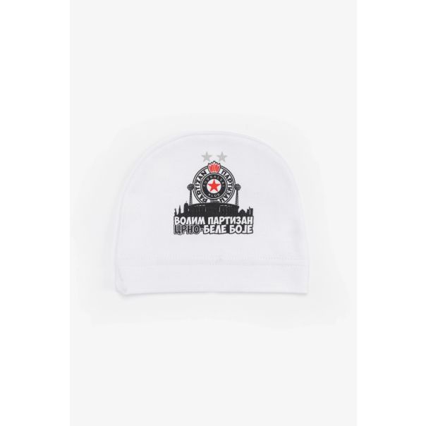 PARTIZAN Kapica Volim Partizan crno-bele boje