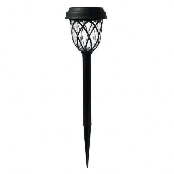 Solarna baštenska LED lampa 40 cm – Crna ubodna spoljašnja rasveta