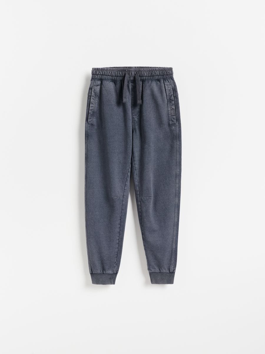 Pamučne jogger pantalone sa efektom ispiranja