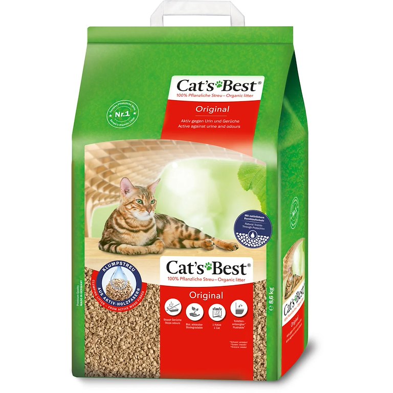 CATS BEST Posip za mačke, drveni pelet Original