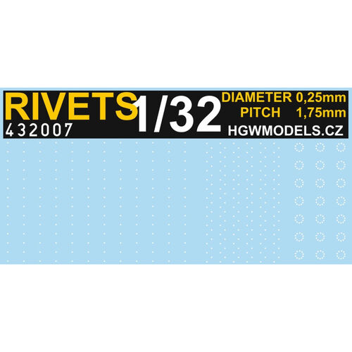 NEW! HGW Models 432007 Free Lines - Rivets (dia. 0,25 mm)