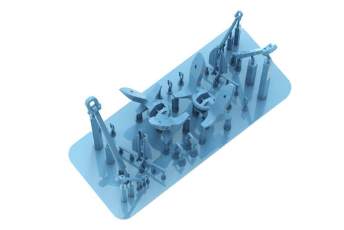 NEW! HS MODELS U200086S Moden US Navy Anchor for Arleigh Burke Class with Chain (4 pcs / 3D-Printed)