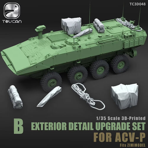 NEW! Toucan Model TC3D048 US ACV-P - Exterior Detail Upgrade Set B (for Zimi Model Kits / 3D-Printed)