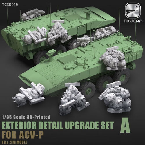 NEW! Toucan Model TC3D049 US ACV-P - Exterior Detail Upgrade Set A (for Zimi Model Kits / 3D-Printed)