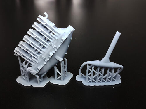 NEW! Lukgraph 32-A014 Benz III Bz Engine + Exhaust Pipe (3D-Printed)