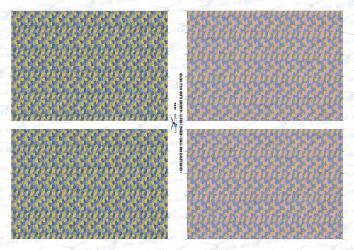 NEW! Lukgraph DEC018 A4 Sheet Clear Decal - Upper and Lower Lozenge 4 Color