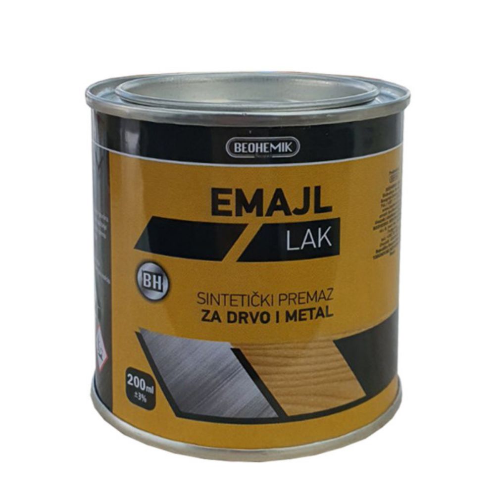 Emajl lak uljani tamno braon za drvo i metal 0.2l