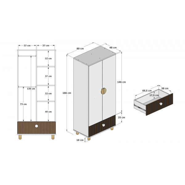 Garderober LOFT – White