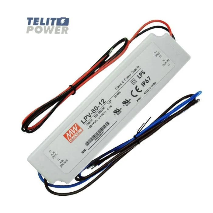 MEANWELL LPV-60-12 - napajanje za LED trake 60W 12V DC IP67