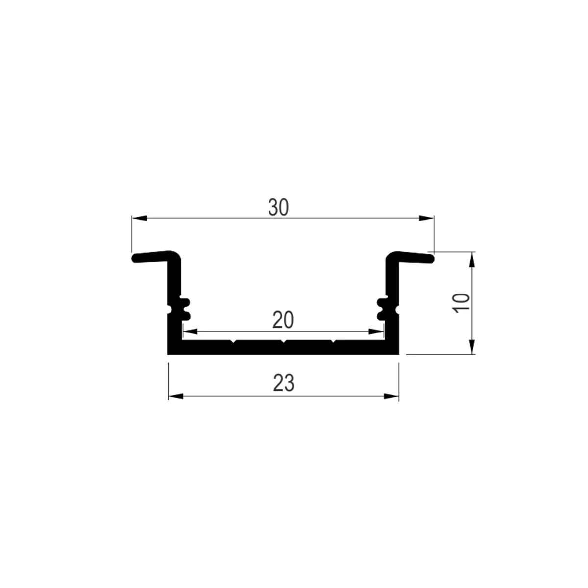 LED U 2810 al.profil 3m EX