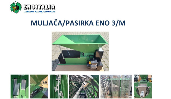 Enoitalia Muljača električna sa odvajanjem peteljke Eno3/m
