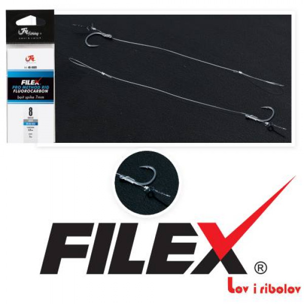 Vezane udice Fil 10-8689 Filex Pro Method Rig Fluorocarbon