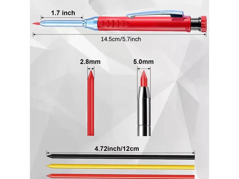 Profi stolarska olovka sa 2.8mm minama