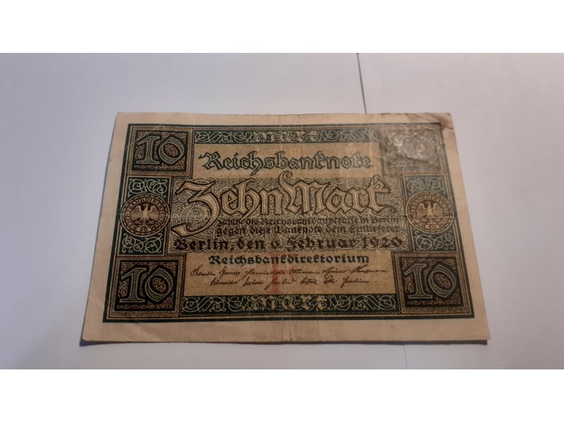 NEMAČKA -10 MARAKA - 1920