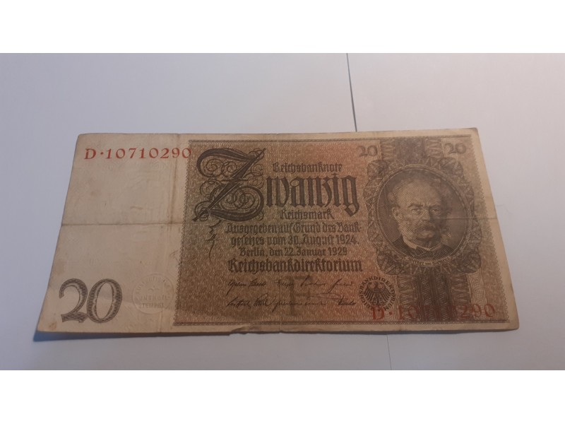 NEMAČKA - 20 MARAKA - 1924