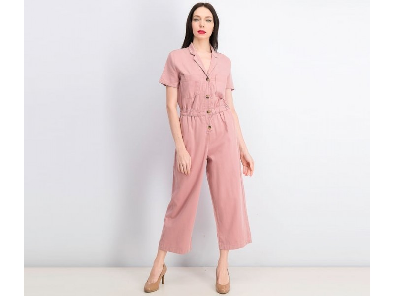 BERSHKA "vojnicki" roze kombinezon vel XS