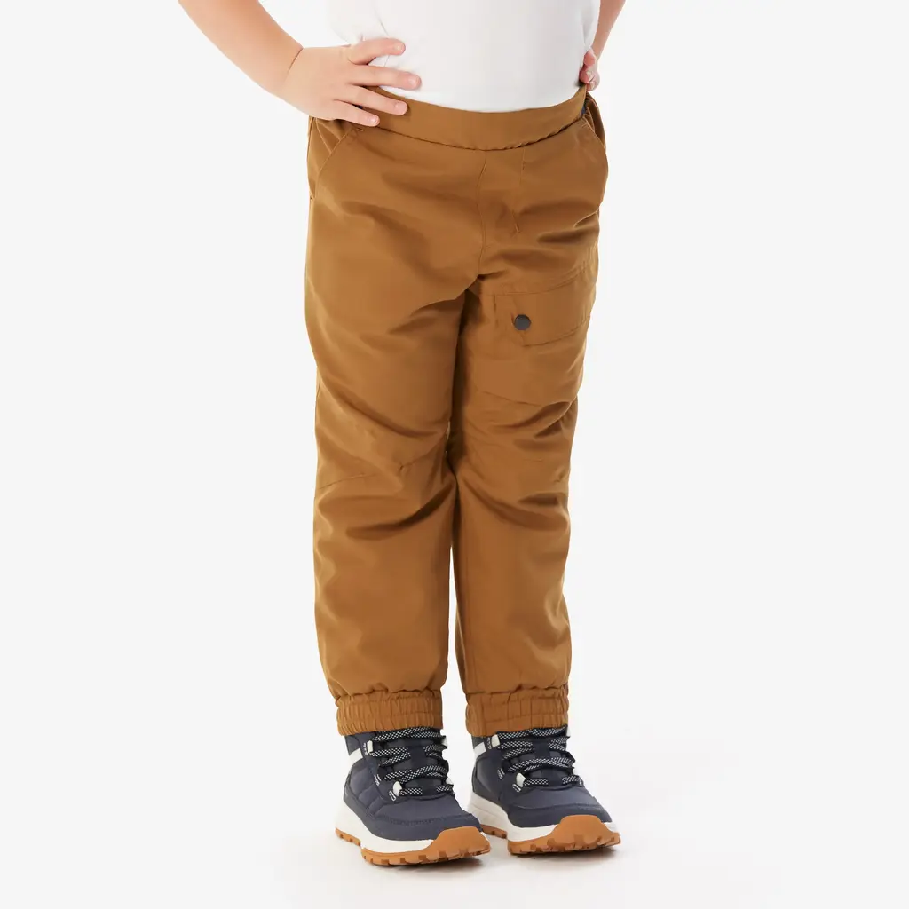 Pantalone NH100 tople vodoodbojne dečje (2-6 godina) - kamel
