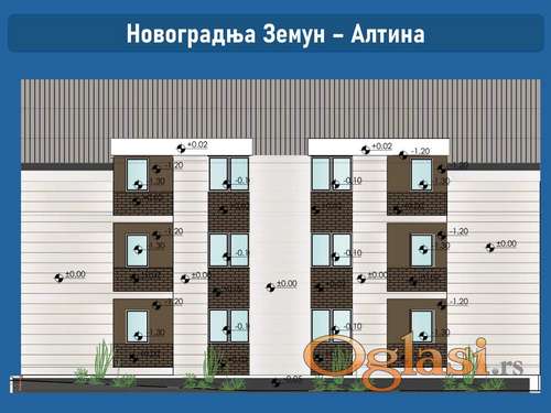 Novogradnja Zemun-Altina, 43m2, može kredit