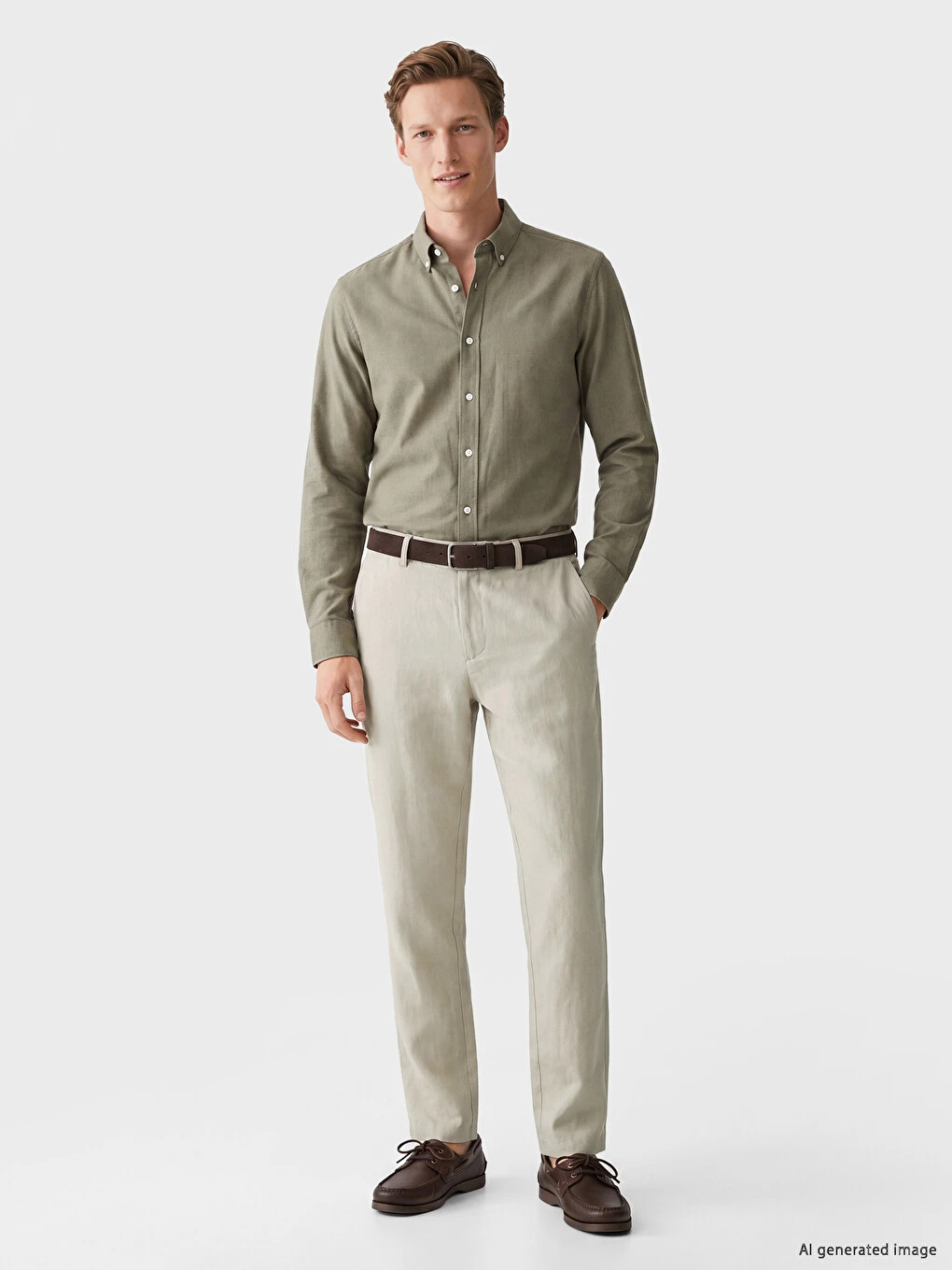 SOUTHBLUE Regular Fit Muške Pantalone Od Mešavine Lana