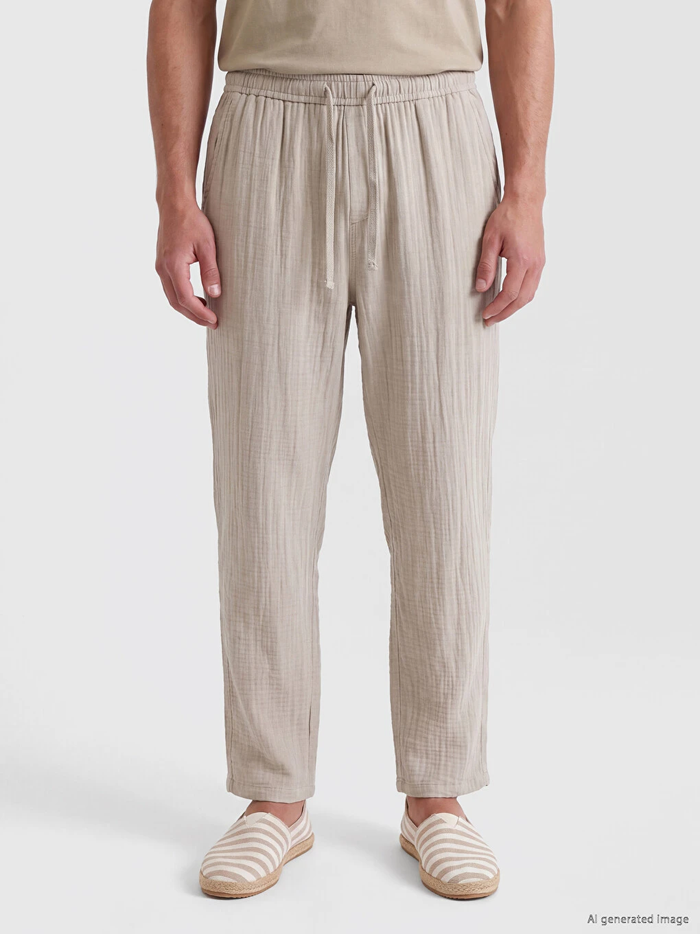 XSIDE Muške Muslin Pantalone Opuštenog Kroja