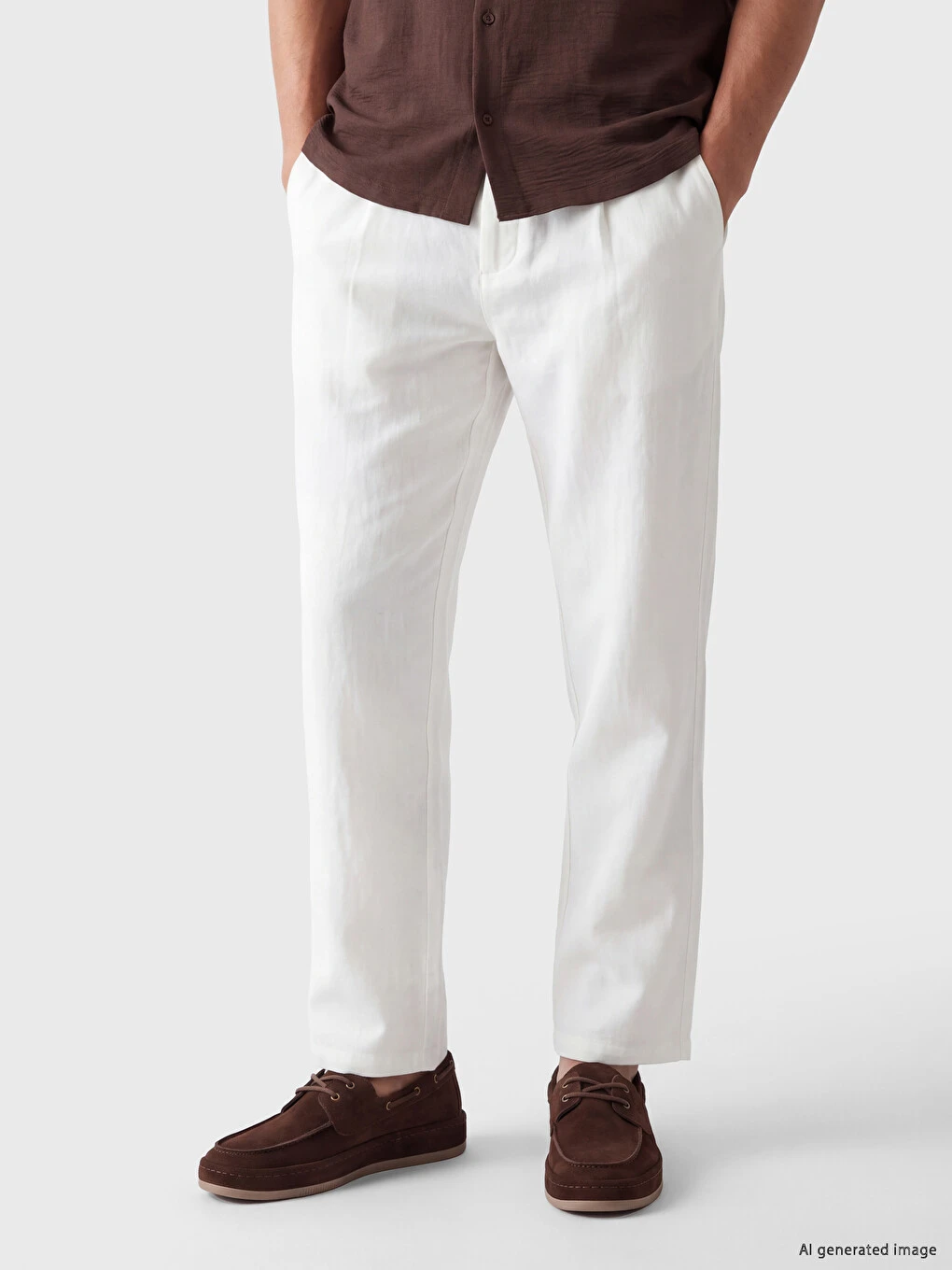 LCW Vision Relax Fit Muške Plisirane Pantalone