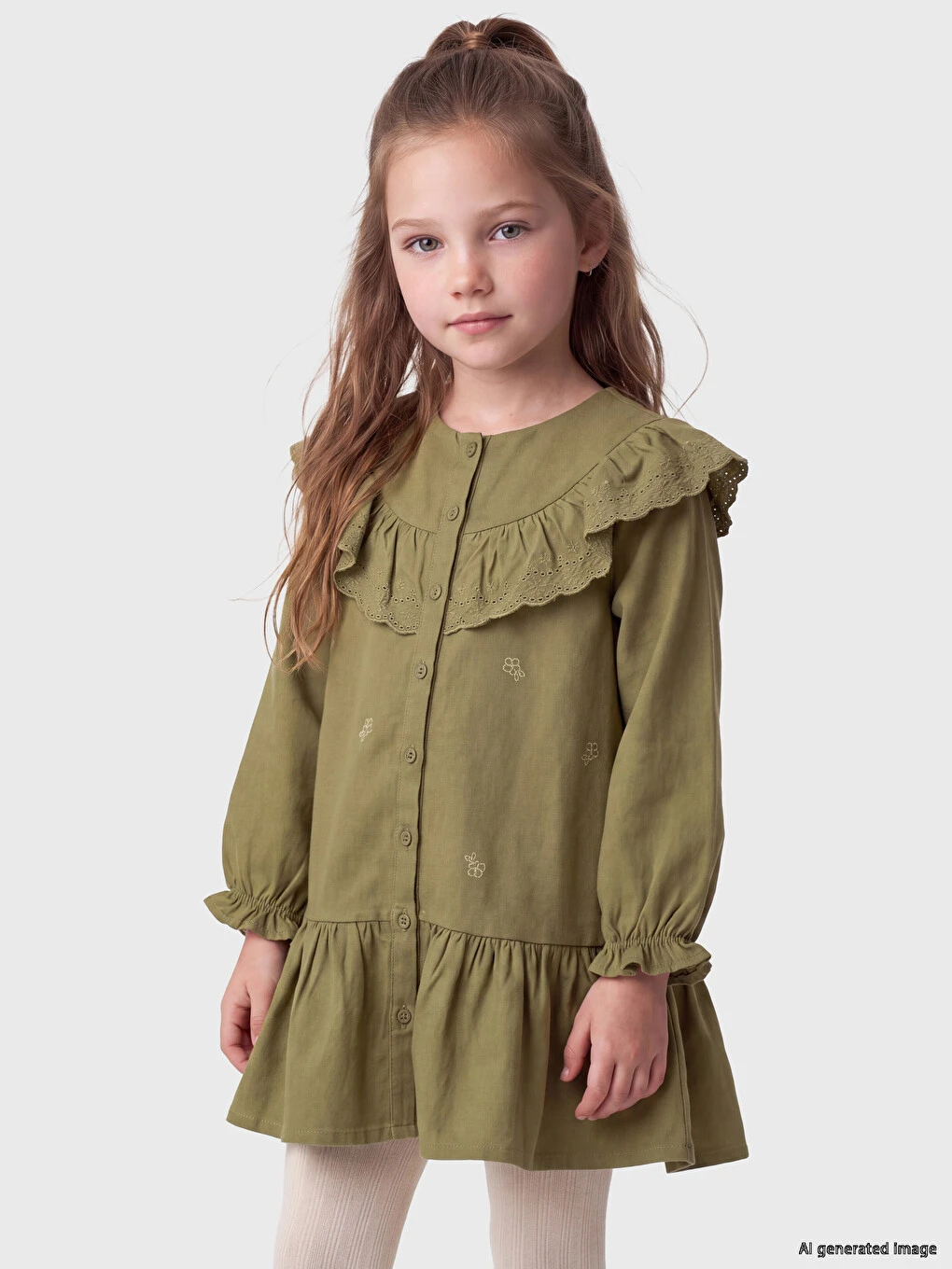LCW Kids Haljina Za Devojčice Sa Cvetnim Vezom
