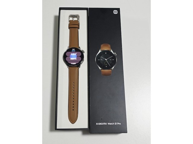 Xiaomi Watch S1 Pro Silver  Brown Leather  kompletan