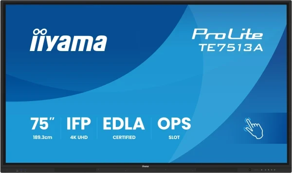 Interaktivni ekran 75'' Iiyama TE7513A-B2AG IPS 3840x2160Android 148msHDMIDP