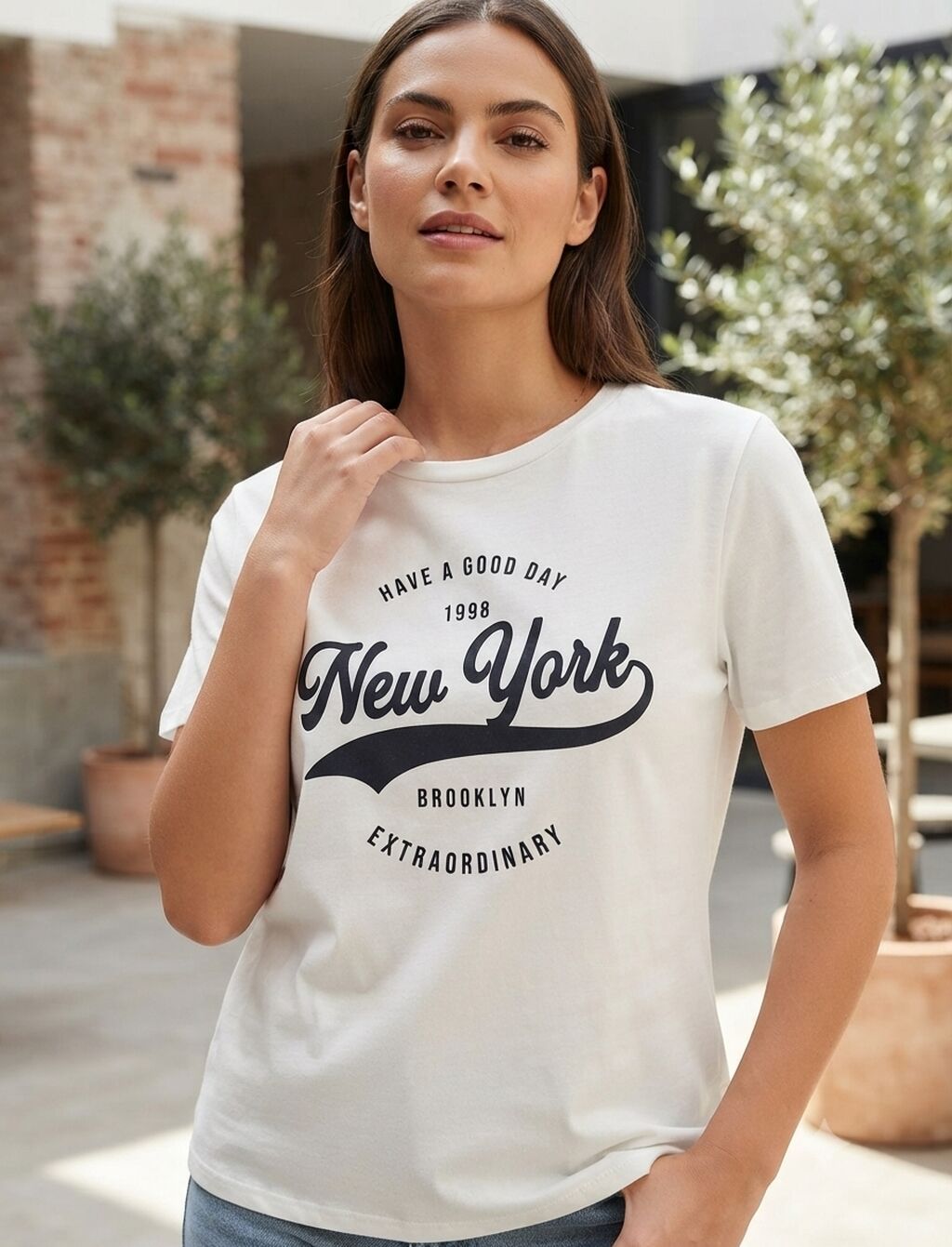 Ženska majica kratkih rukava sa printom “New York – Brooklyn –