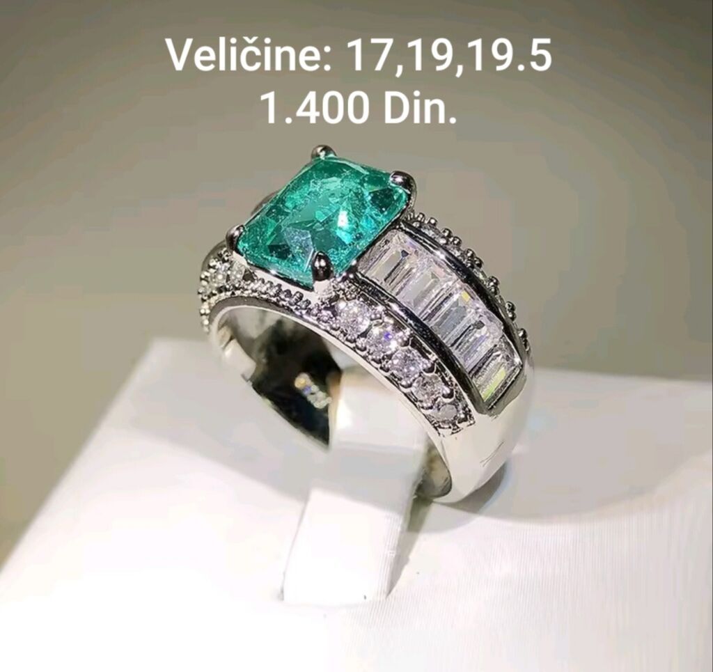 Elegantni posrebreni prsten od hirurskog čelika sa žigom S925,sa