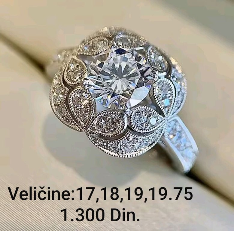 Elegantni posrebreni prsten od hirurskog čelika sa žigom S925, sa