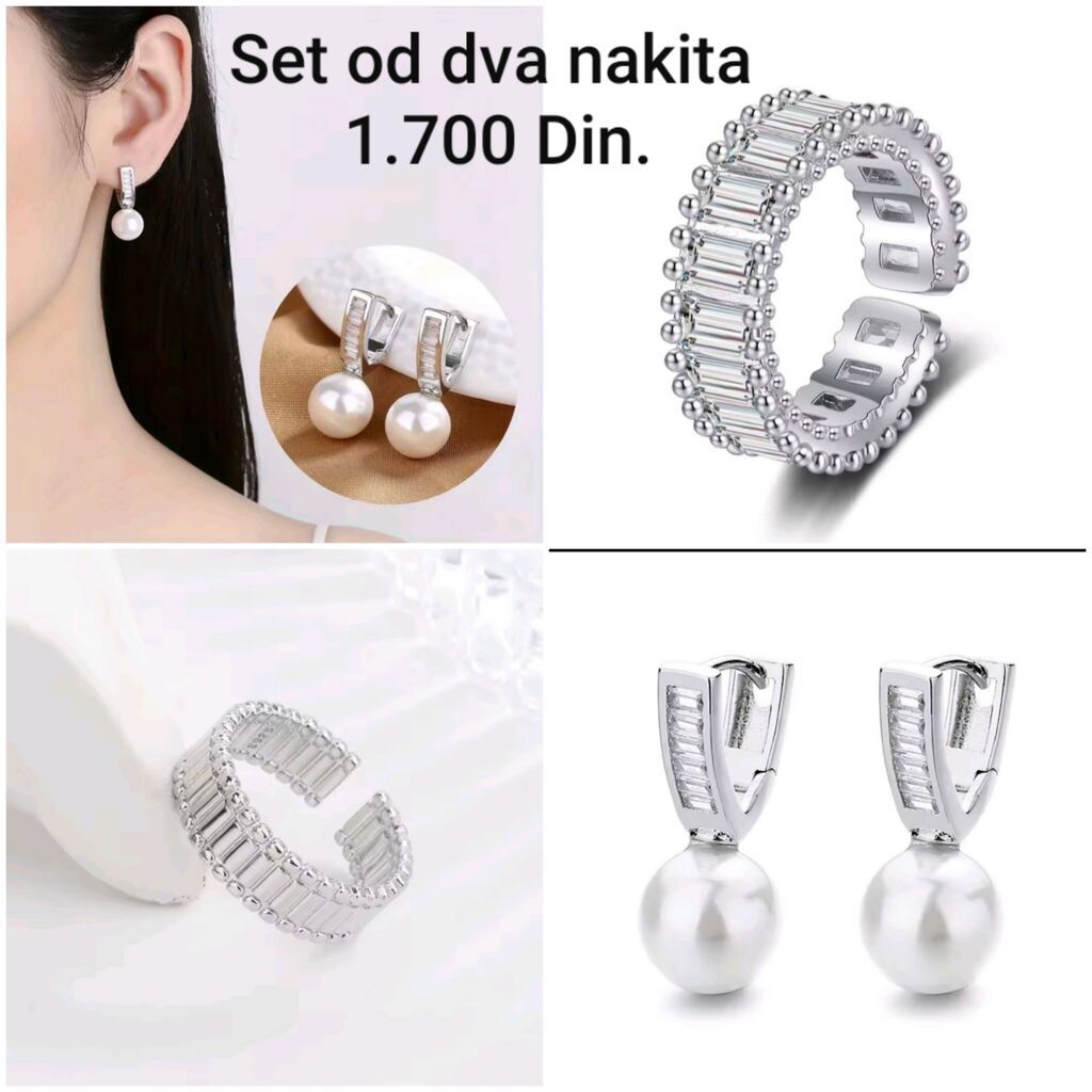 Posrebreni set od hirurskog čelika sa žigom S925 dva nakita – 1.700