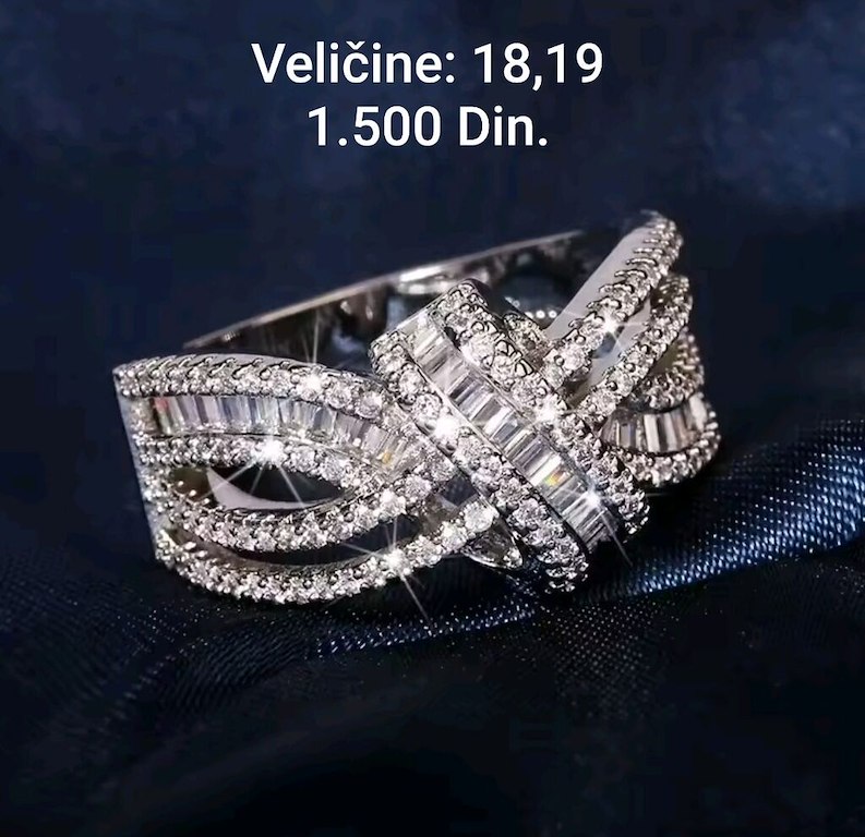 Posrebreni elegantni prsten od hirurskog čelika sa žigom S925, sa