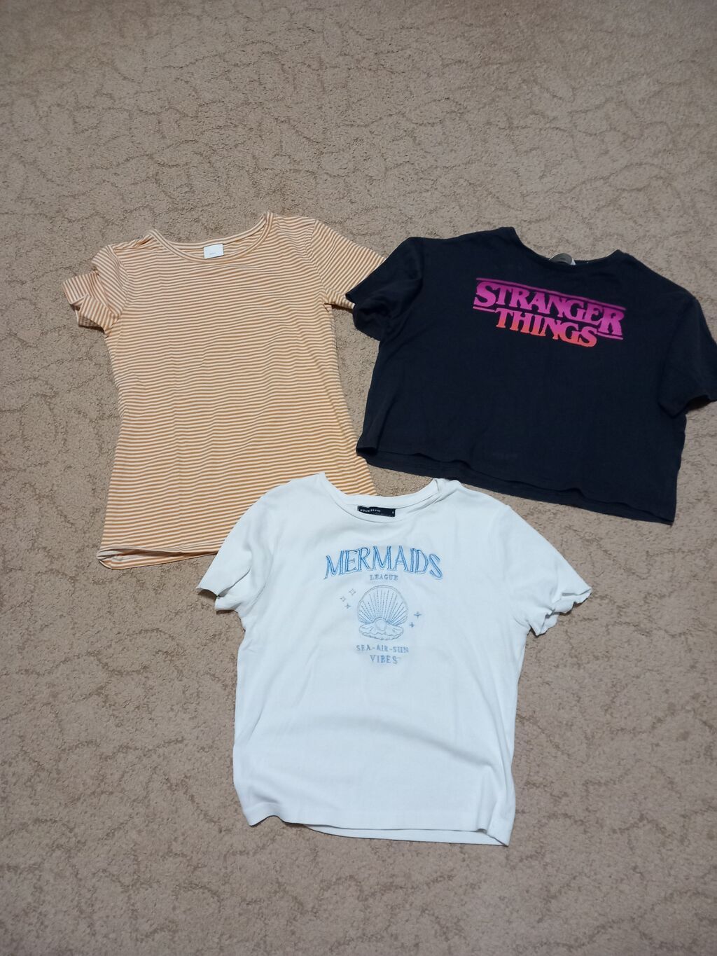 Lot majica – 3 komada - H&M Basics prugasta majica