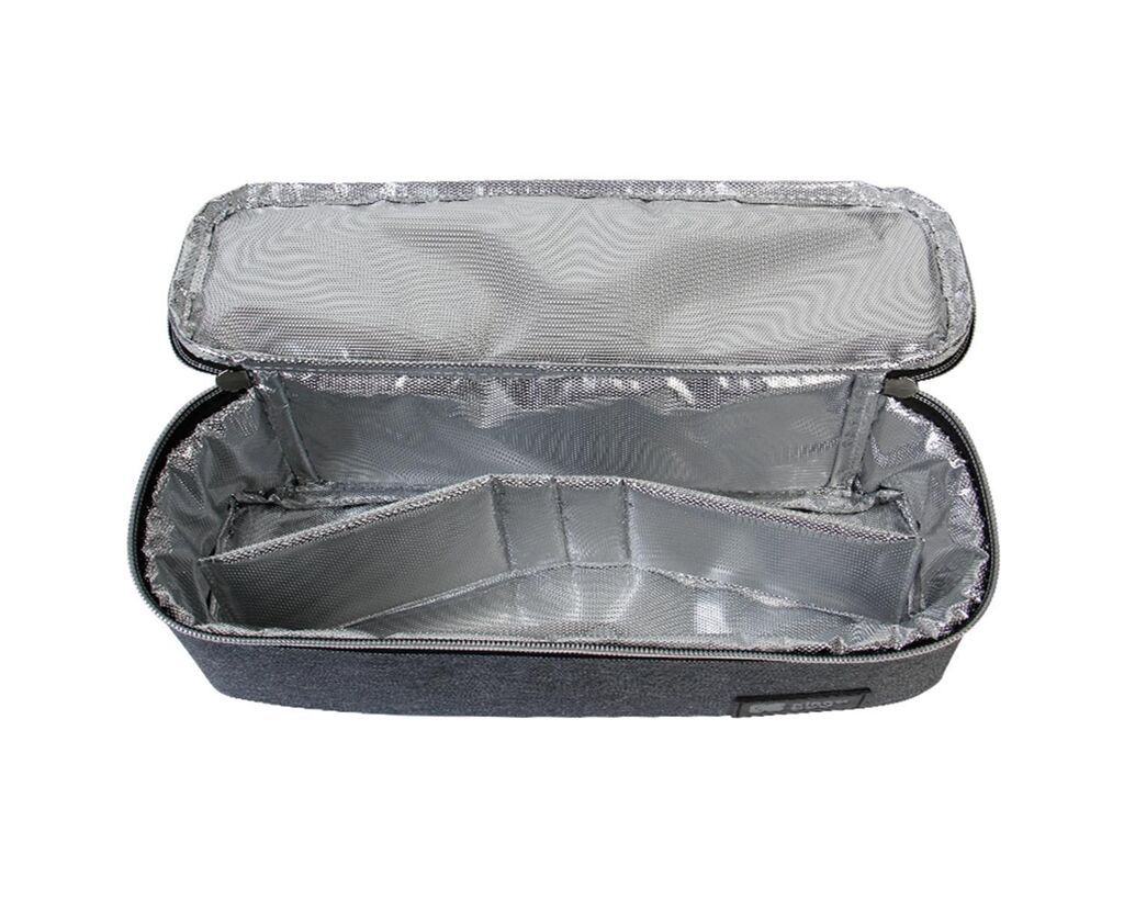 KikkaBoo Termo izolovana torba za hranu Foody – dark grey - Luksuzna