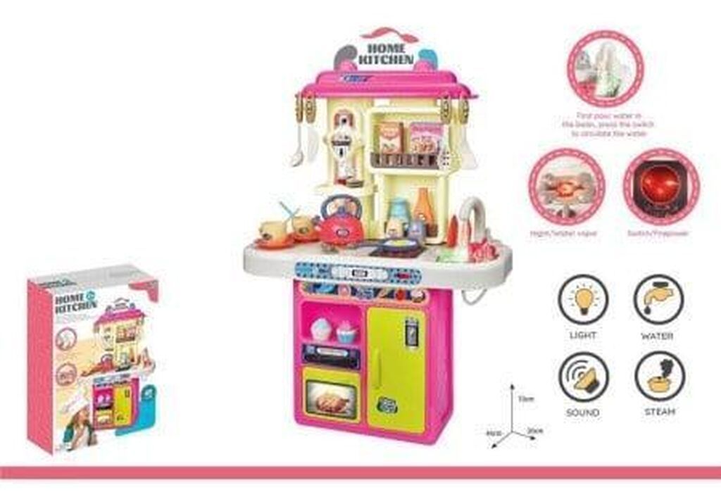 Dečija kuhinja sa svetlom, zvukom i parom – Home Kitchen Interaktivna