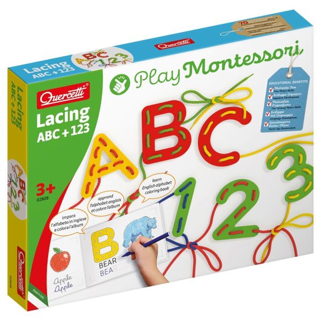 MONTESORI SLOVA I BROJEVI – Lacing ABC + 123 Edukativni set