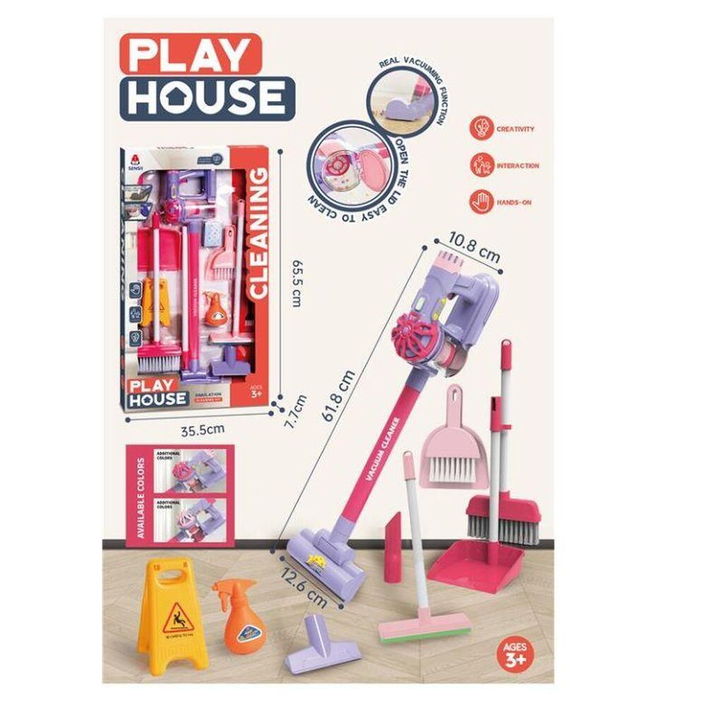 SET ZA ČIŠĆENJE – igračka za devojčice 3+ Opis: - Igrački set za