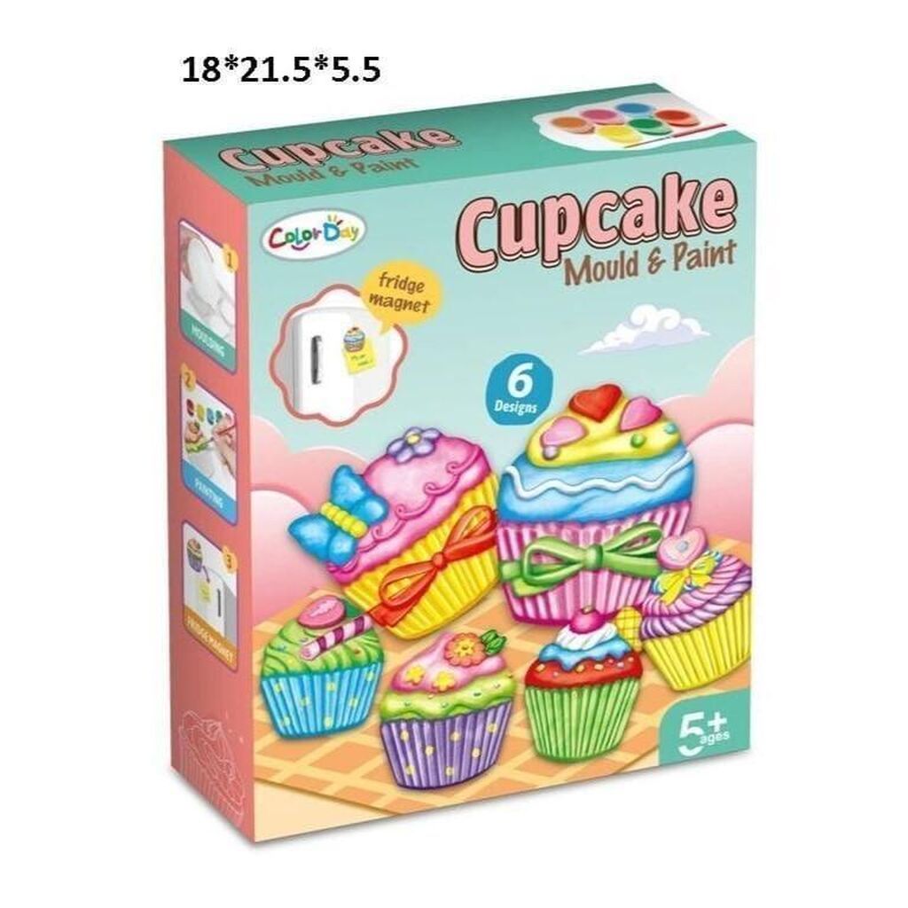 Kreativni set „Cupcake“ – magneti za frižider koje praviš i bojiš sam