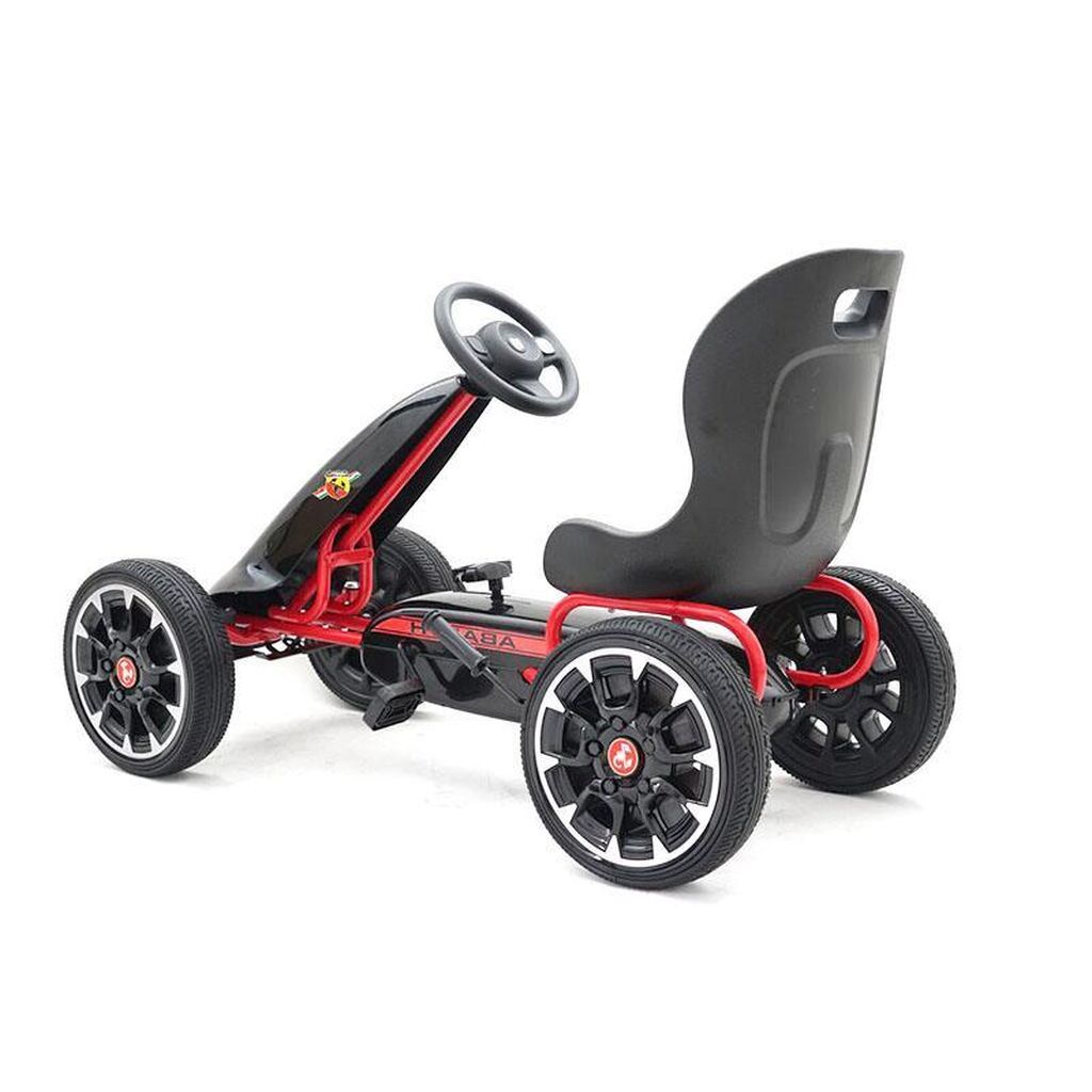 Karting na pedale ABARTH – crni Pedalni karting za decu uzrasta 2–7