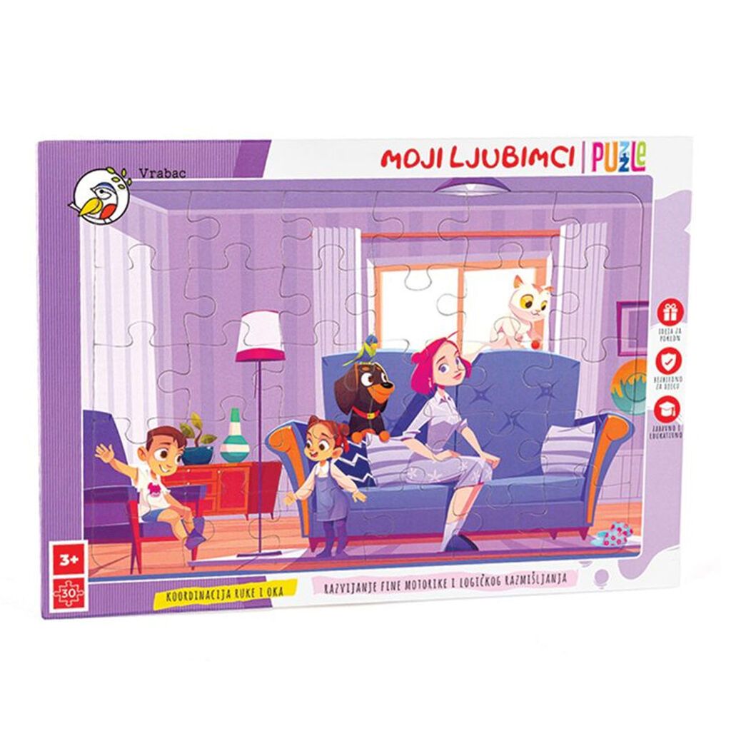 Vrabac slagalica „Moji ljubimci“ - Kategorija: IGRAČKE > PUZZLE I