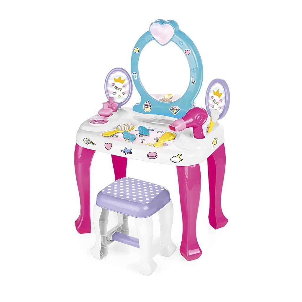 Dolu šareni set za ulepšavanje – Vanity Table & Stool Set Za male