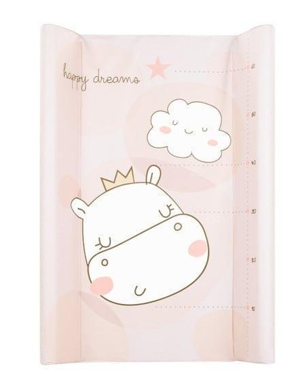 KIKKA BOO tvrda podloga za povijanje 80×50 cm – Hippo Dreams (šifra