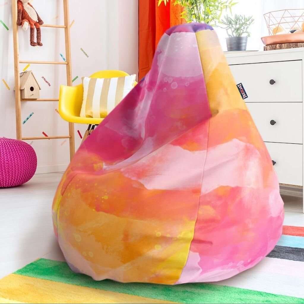Lazy bag za decu – Vodene šarene naranžaste, roze i žute boje (Šifra