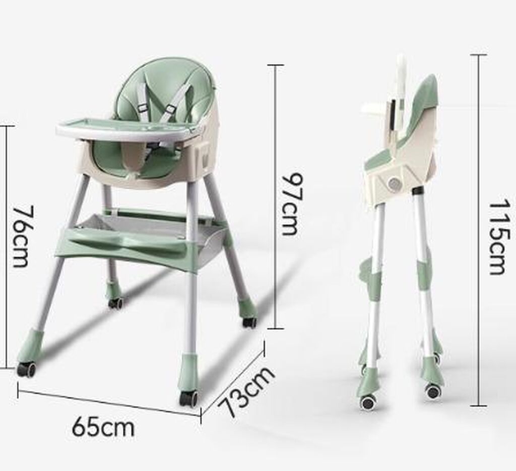 Stolica za hranjenje BABY LINE Y53 – Lena Green (šifra: Y53zelena-130)
