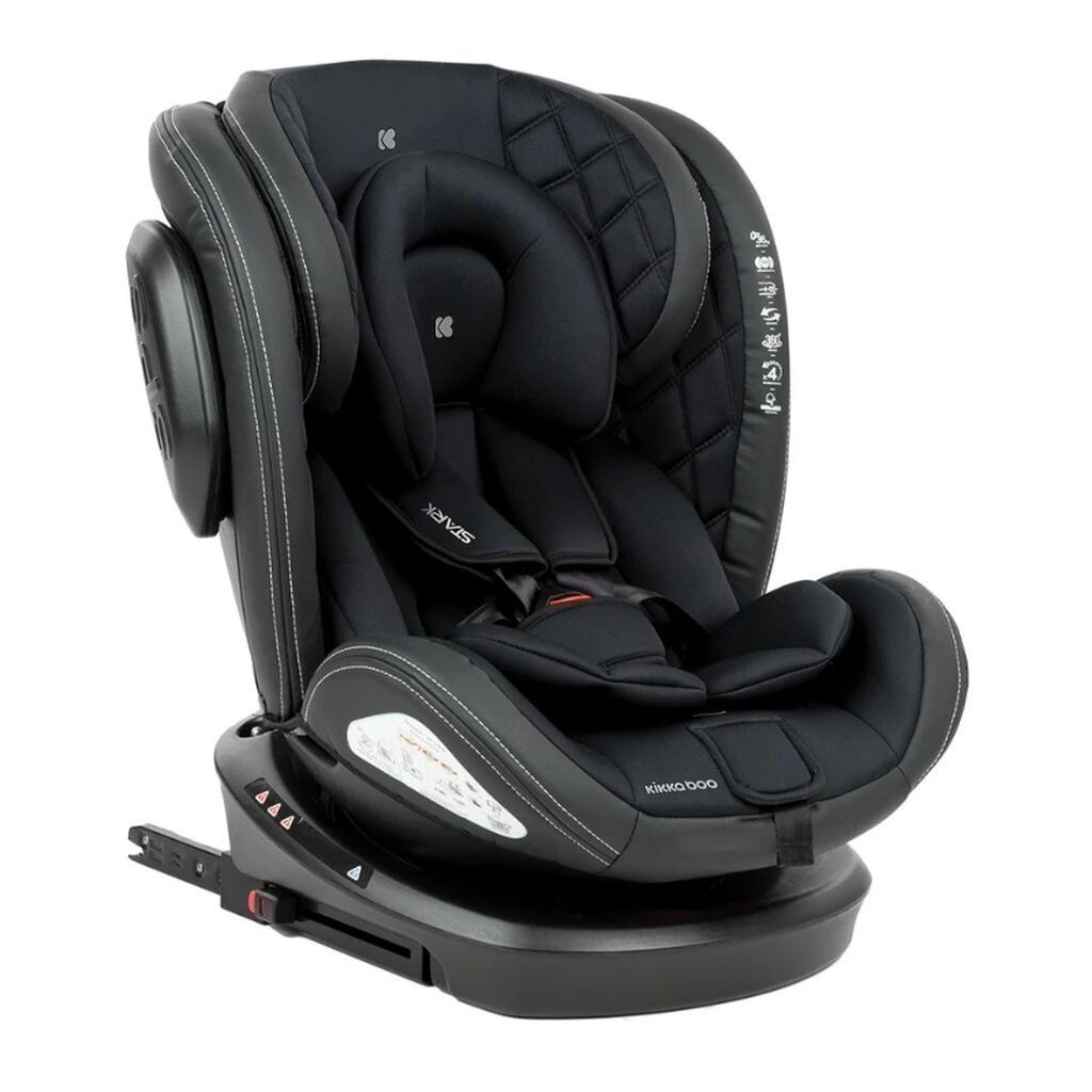 KIKKA BOO STARK ISOFIX autosedište 0–1–2–3 (0–36 kg), boja: crna Šifra