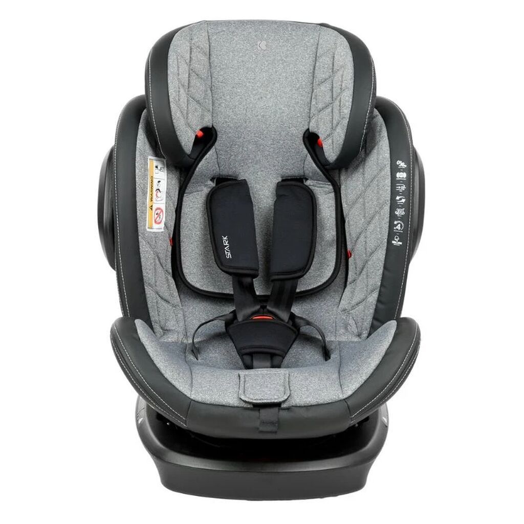 KIKKA BOO STARK ISOFIX – autosedište 0–1–2–3 (0–36 kg), svetlosivo