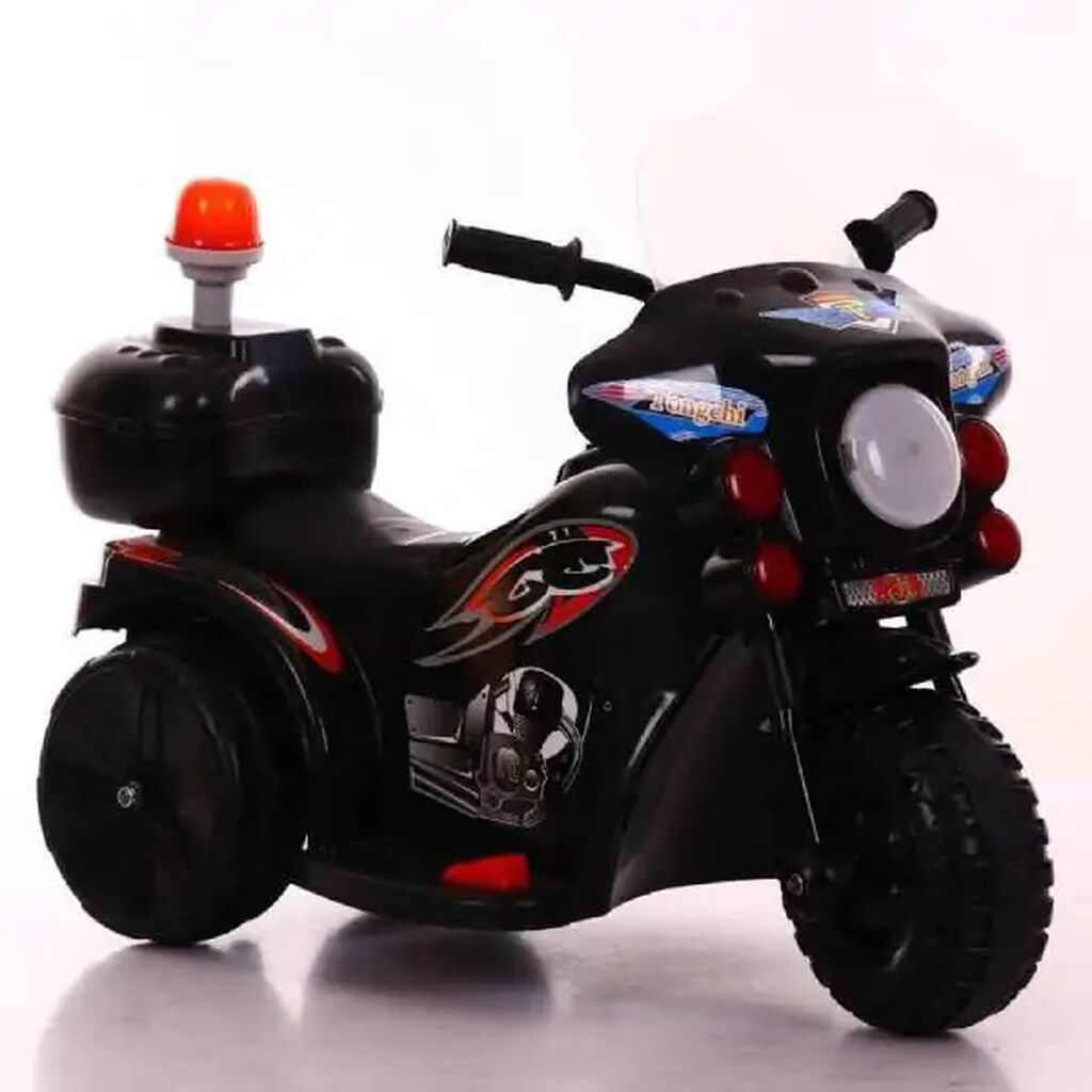 Motor Polis Mini 6V Crni – dečiji motor na akumulator Ključne