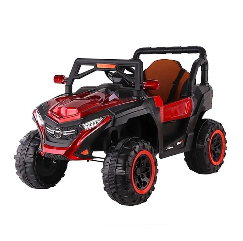 022408 Džip MB Unimog 12V Crveni metalik Moderni dečiji džip na