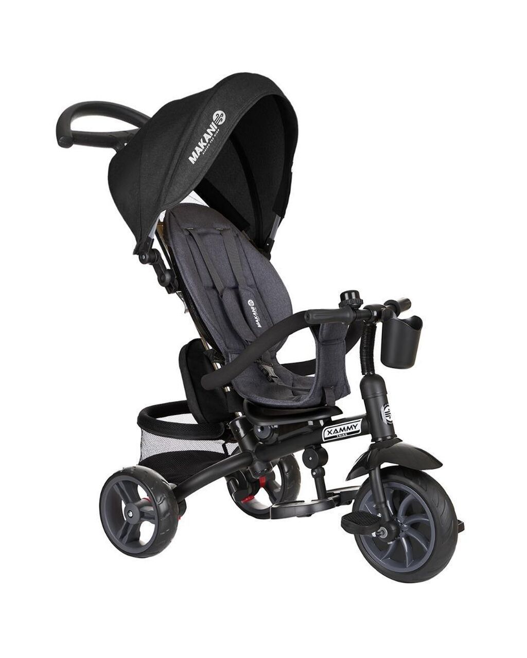**KIKKA BOO Tricikl XAMMY Black – multifunkcionalni tricikl 3u1**